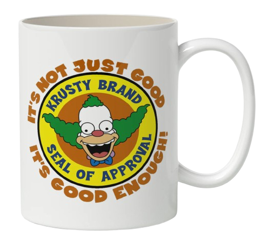 Krusty Seal of Approval coffee mug | Trax on Trinity Retro & Nostalgia ...
